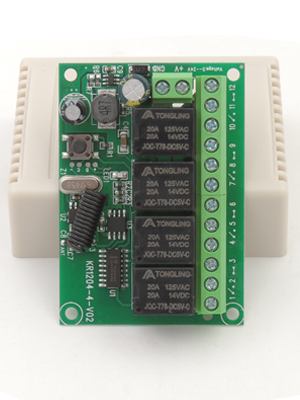 DieseRC 12V 24V 4-Channels Wireless Relay Remote Control Switch DC 6-30V 433Mhz RF Universal 4CH ...