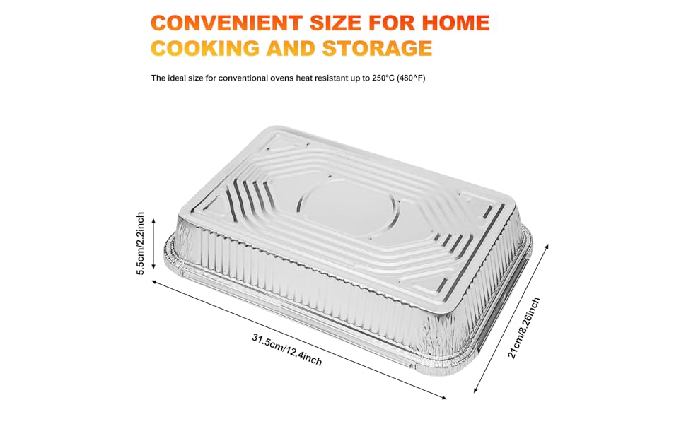 WAD Aluminium foil Tray | Pack of 10 foil Trays | Disposable foil Trays for Baking, Cooking ...