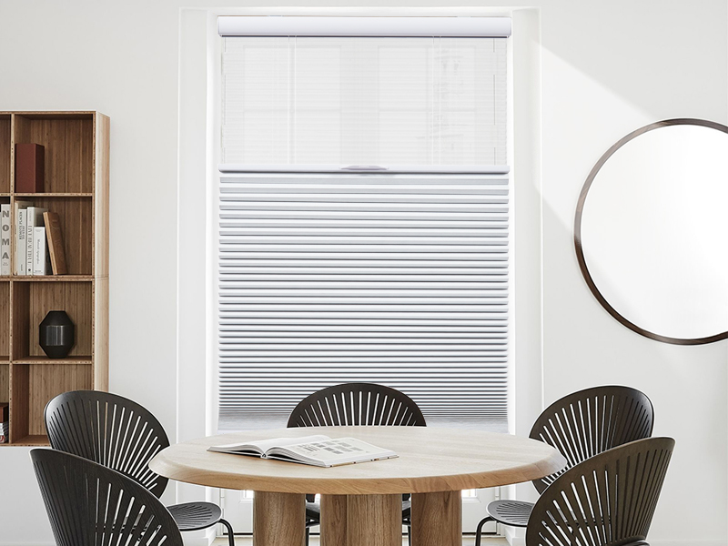 Persilux Custom Size Cordless Cellular Shades Top Down Bottom Up Pleated Window Shades 100% ...