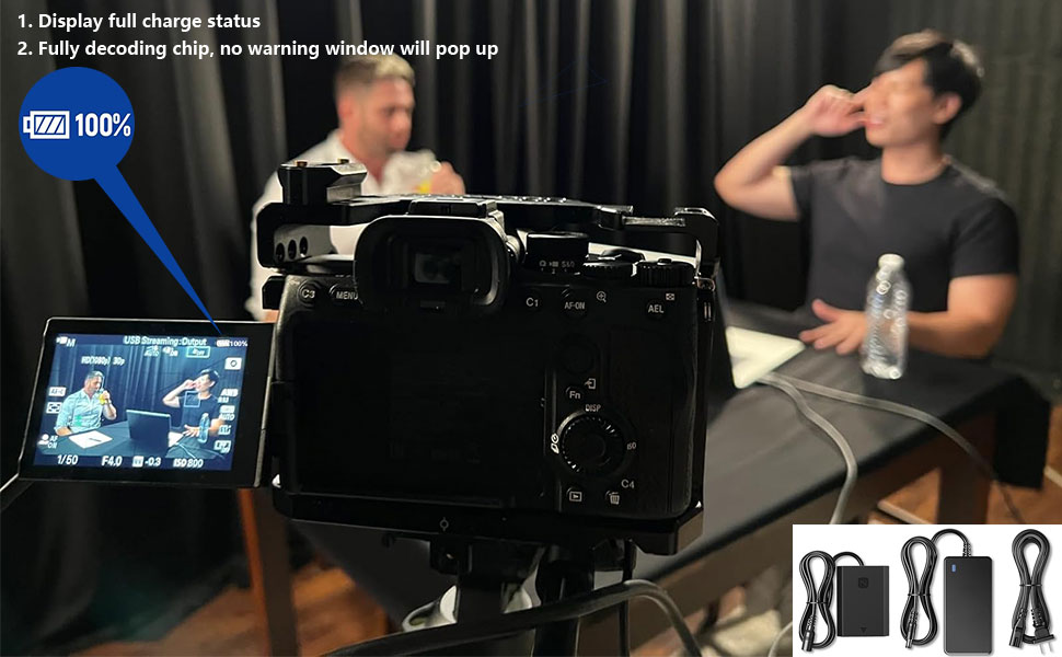 UORLEN NP-FZ100 Dummy Battery Continuous Power Adapter Kit for Sony Alpha A7III A7IV A7SIII ...