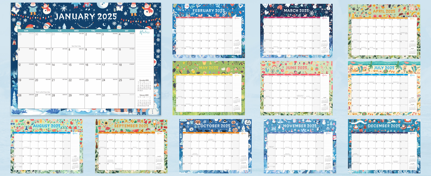 Amazon.com : Gannyfer Large Desk Calendar 2025-2026 - 18 months from ...