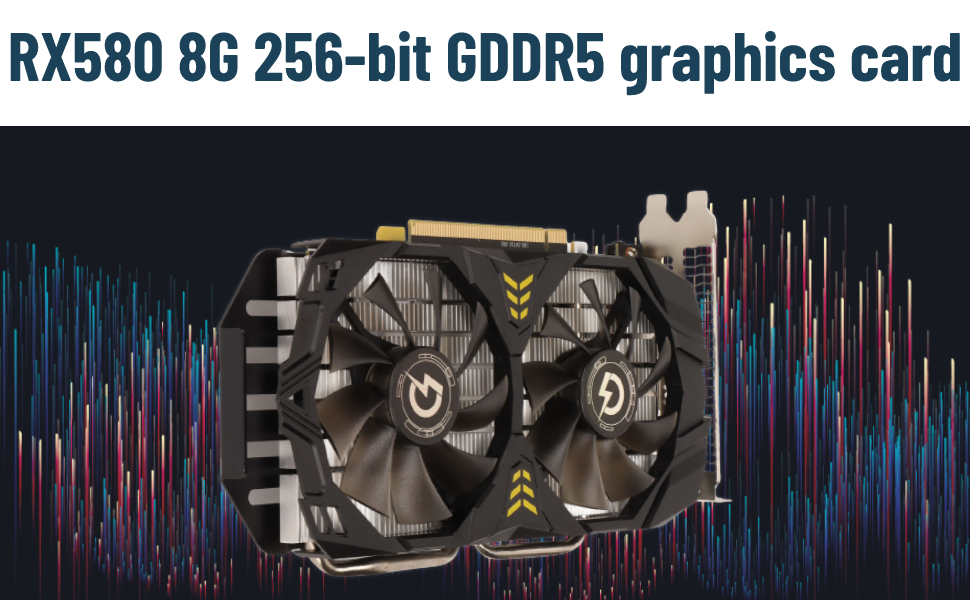 RX580 8G 256 Bit GDDR5 Graphics Card, Support HDMI DP x 3, 1244MHz ...