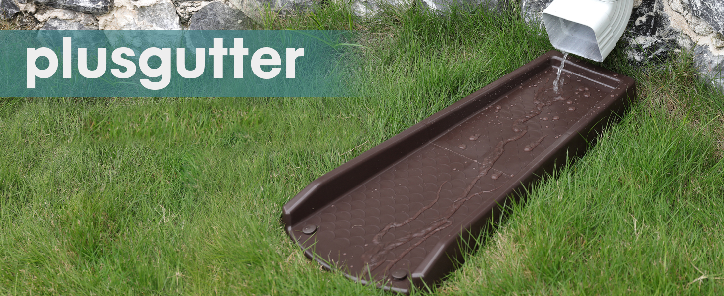 Amazon.com : plusgutter Rain Gutter Downspout Splash Block, Gutter ...