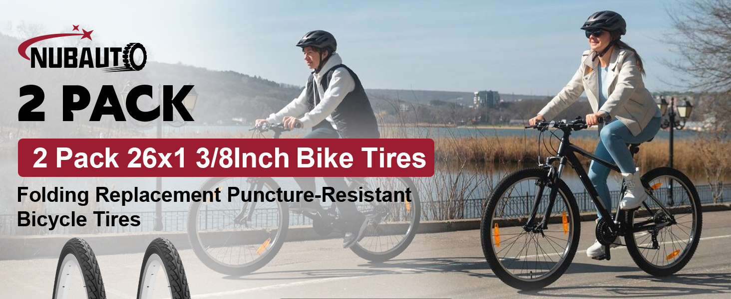 Amazon.com : 26'' x 1 3/8(37-590) Road Bike Tire and 26x1 3/8 Bike Tubes Schrader Valve ...