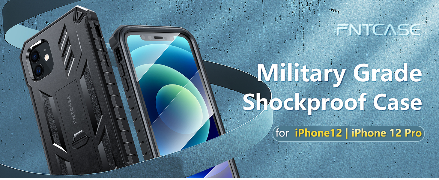 Amazon.com: FNTCASE for iPhone 12 Phone Case: for iPhone 12 Pro Phone Case Military Grade Drop ...