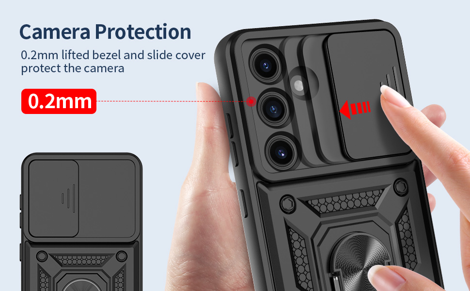 Guisessy für Samsung Galaxy S24 FE 5G Hülle, für Samsung S24 FE Handyhülle Kameraschutz Slide ...