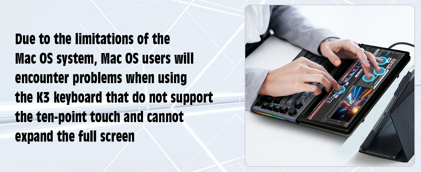 Amazon.com: AOKER Touch Screen Keyboard Monitor - Portable Foldable ...