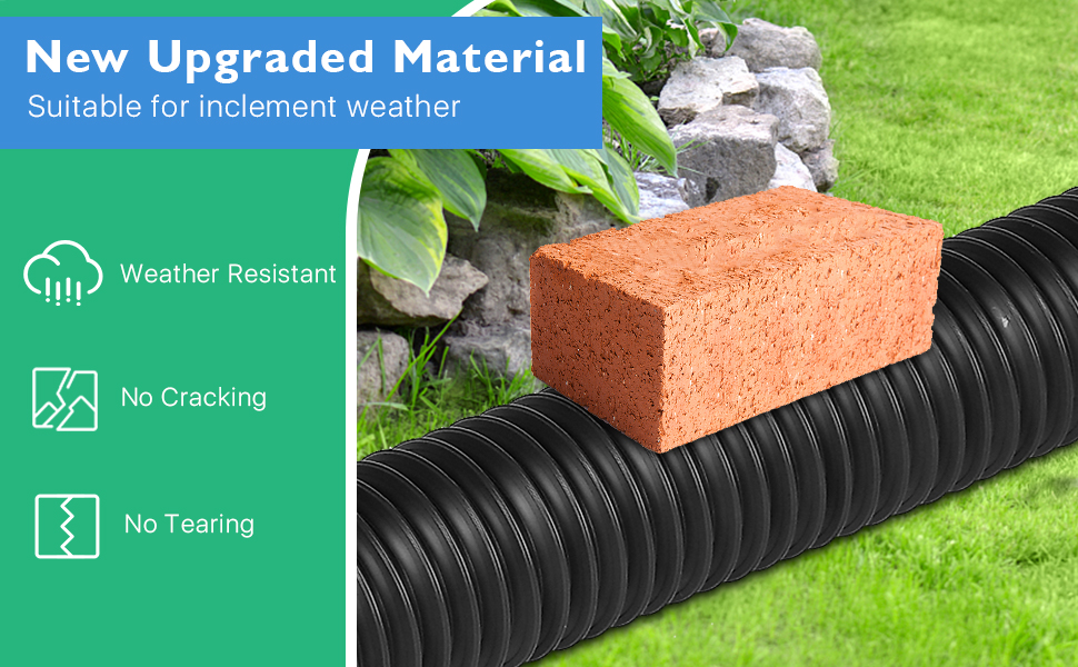 POBOMVOM Rain Gutter Downspout Extensions, 21"-60" Flexible Drain ...