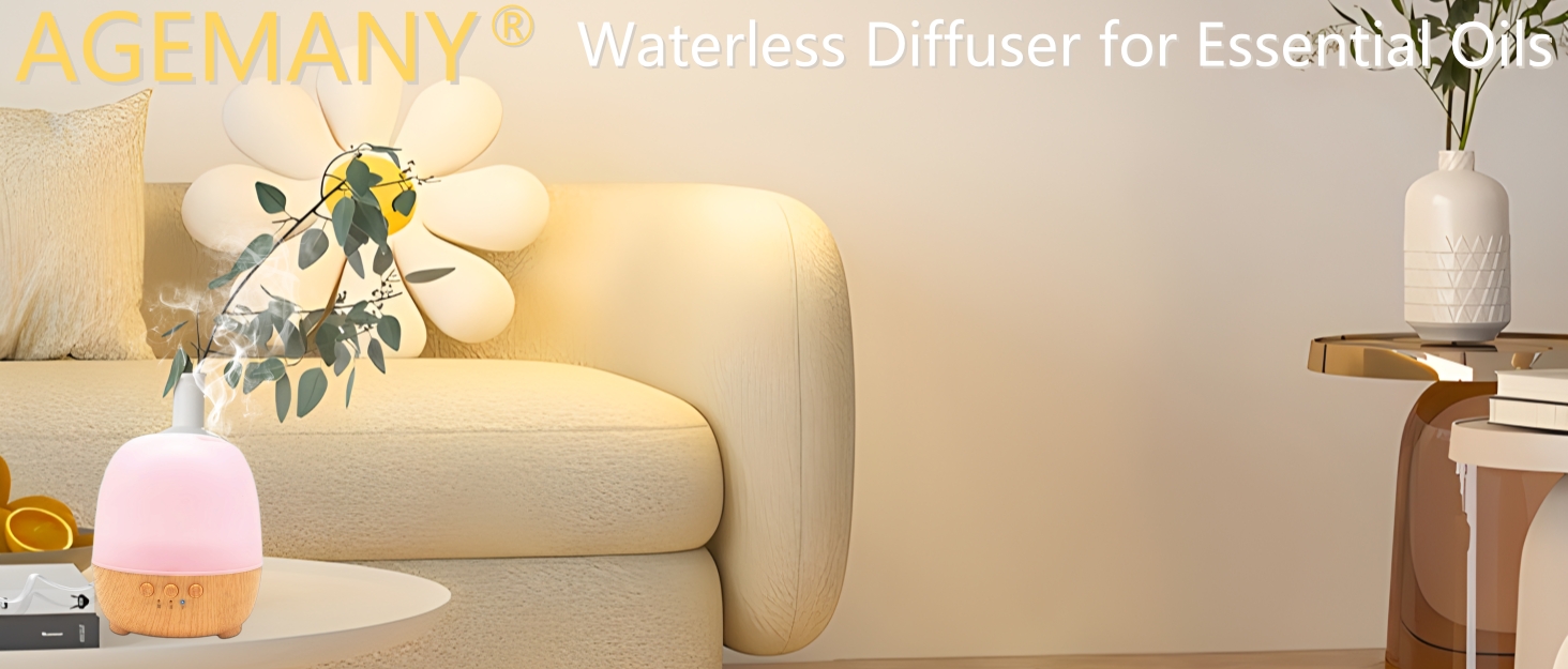 Amazon.com: Essential Oil Diffuser, Waterless Diffuser 3 Speeds Smart ...