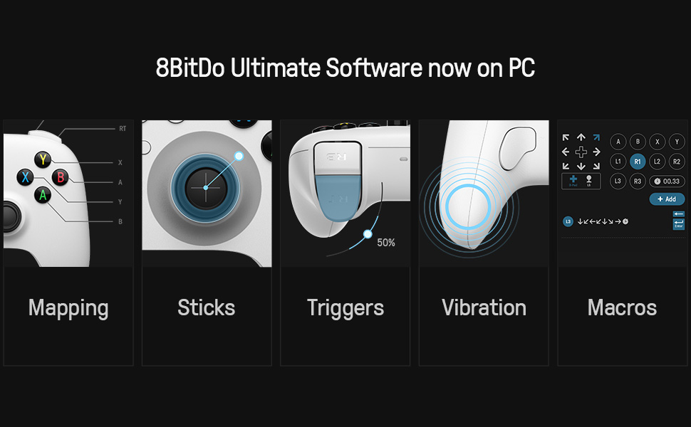 Amazon.com: 8BitDo Ultimate Wired Controller, USB Controller for PC ...