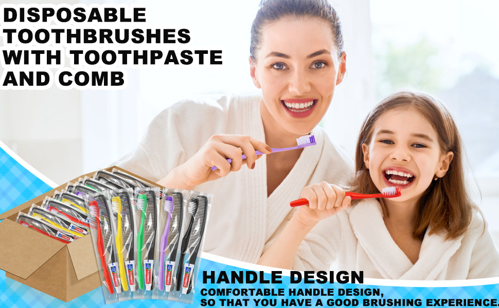Amazon.com : HAIFOTRVA 20Pcs Disposable Toothbrushes with Toothpaste ...