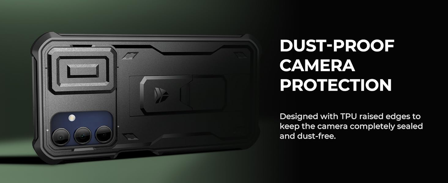 Amazon.com: Dexnor for Samsung Galaxy A15-5G Phone Case, [2 Front Frame] [Bulit-in Slide Camera ...