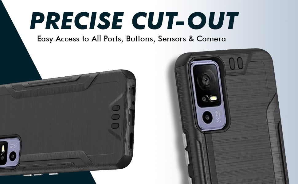 Amazon.com: HRWireless Compatible for TCL 40 XE 5G Case Cover, [Ultra] Strong [Tough] Metallic ...