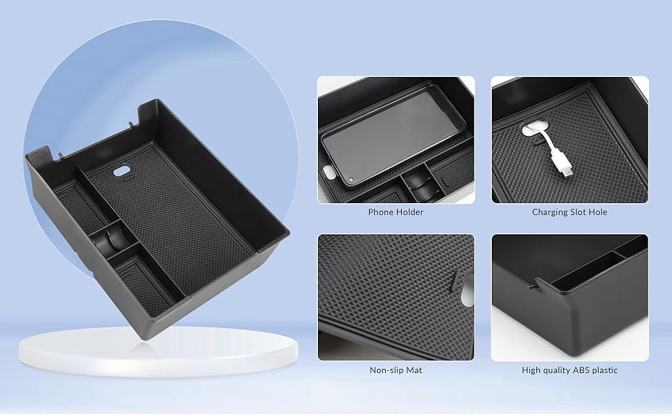 Amazon.com: MARCHFA Center Console Organizer Tray Compatible for 2022 2023 2024 Rivian R1T R1S ...