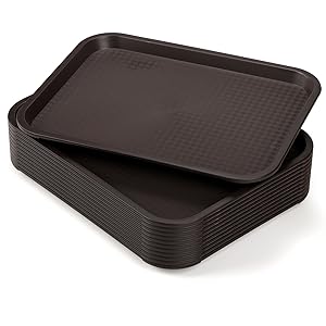 Amazon.com | Yarlung 12 Pack Plastic Fast Food Trays, 13.7 x 10.5 Inch ...