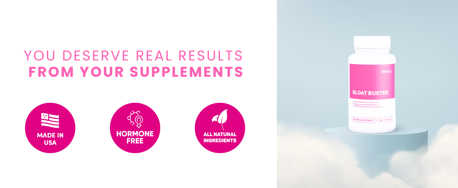 Amazon.com: GleeFull Supplements Bloat Buster - Bloating Relief for Women - Gut Health ...