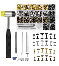 Amazon.com: TLKKUE 120 Sets Leather Snap Fasteners Kit, 3 Sizes Metal ...