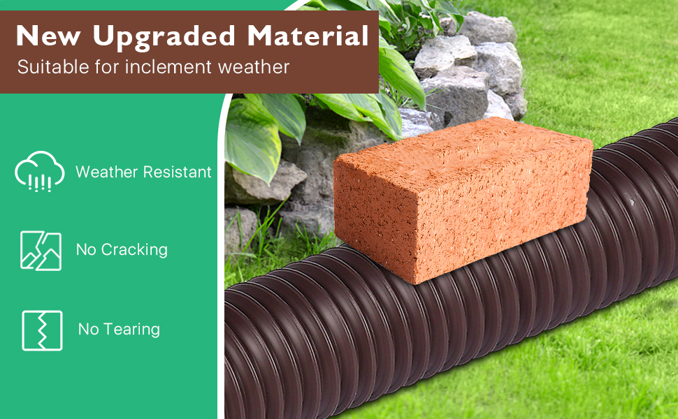 POBOMVOM Rain Gutter Downspout Extensions, 21"-60" Flexible Drain ...