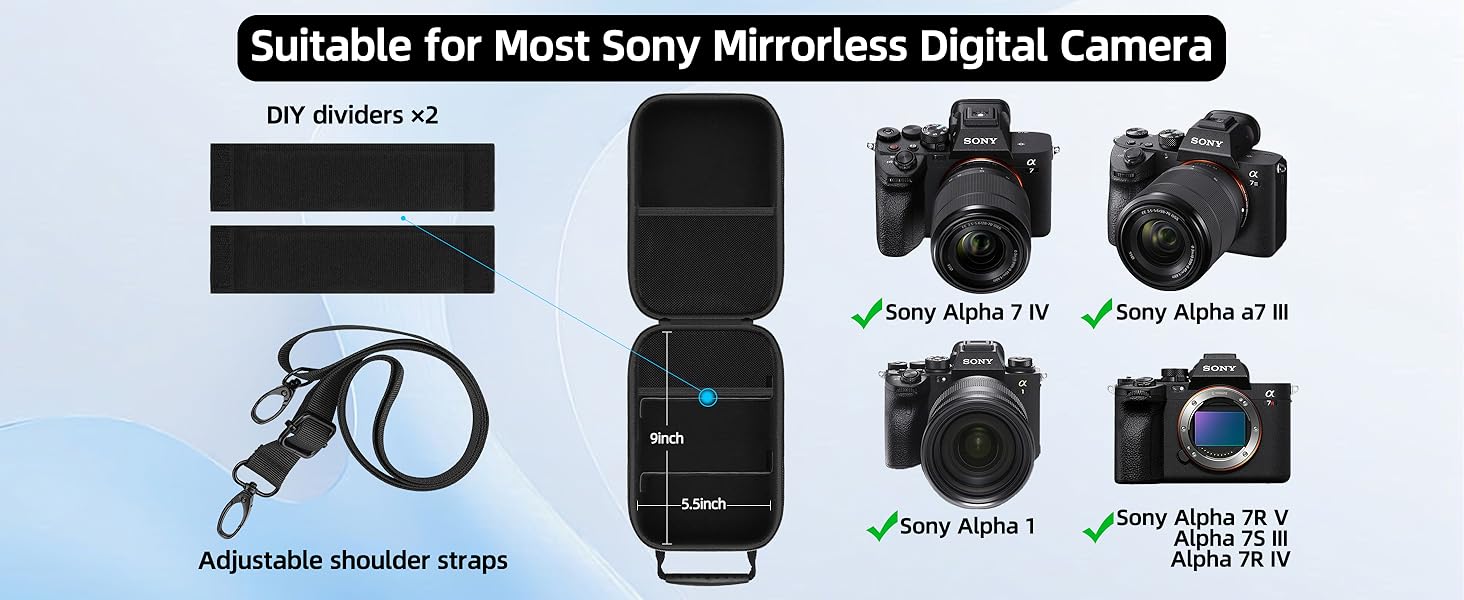 Amazon.com: HESPLUS Hard Travel Carrying Case Compatible with Sony Alpha 7 IV/Sony a7 III ...