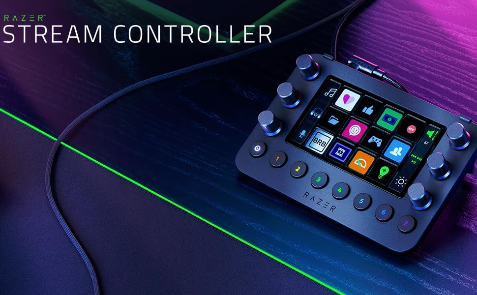 Razer Stream Controller - All-in-one Keypad for Streaming, 12 Haptic Switchblade Keys, 6 Tactile ...