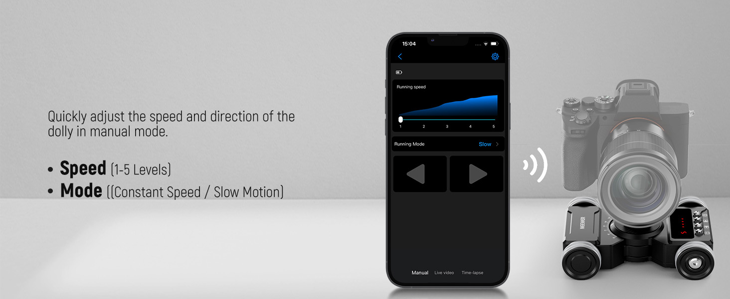 Amazon.com : Neewer Upgraded Motorized Camera Dolly Kit with App Control, 5Hrs Runtime Battery ...