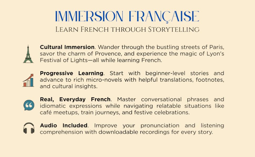 Immersion Française: Learn French through Short, Engaging Stories with ...