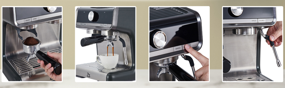 Amazon.com: CuisinAid Espresso Machine with Grinder, Professional Espresso Maker with Milk ...