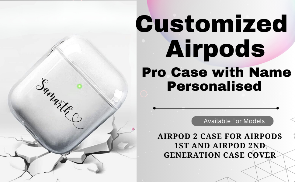 MITZVAH Custom Name Personalised Airpod 2 Case for Airpods 1st and Airpod 2nd Generation Case ...