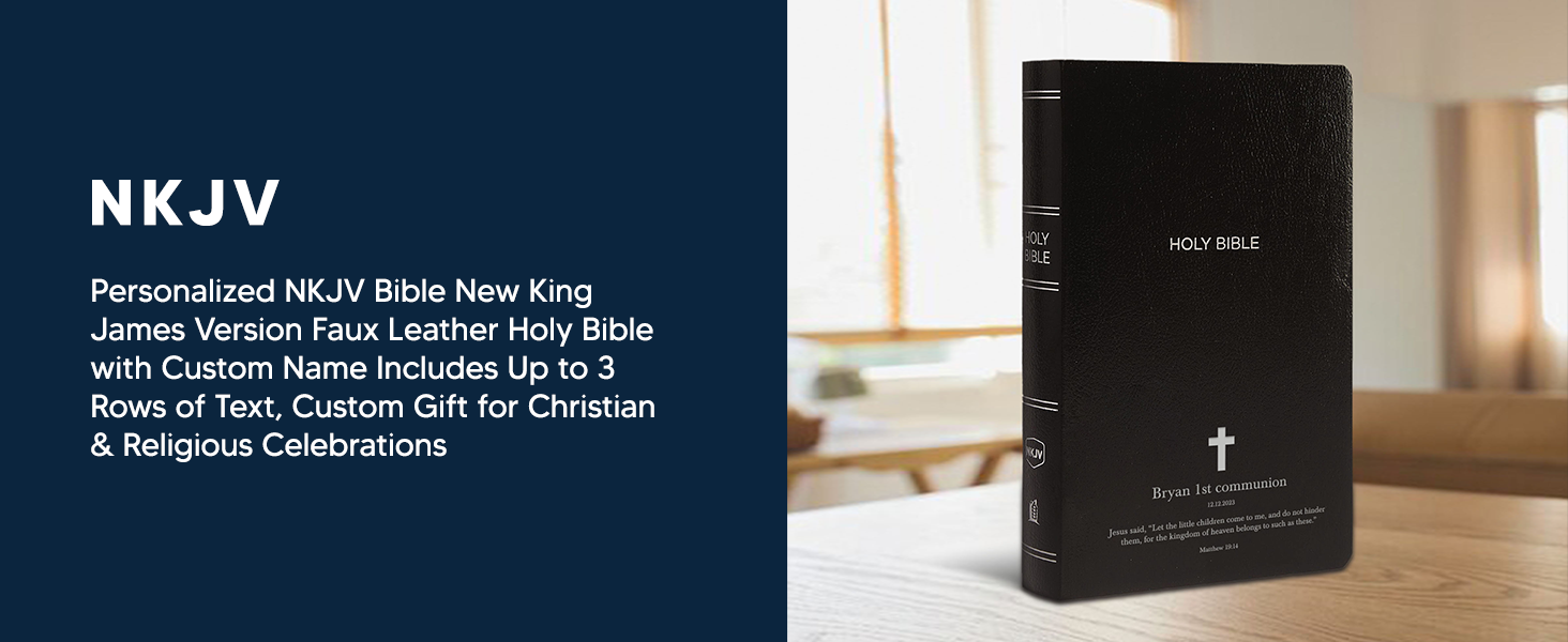 Amazon.com: Personalized Custom NKJV Bible for Wedding Ceremony Christian Faith Vows Gift, Name ...