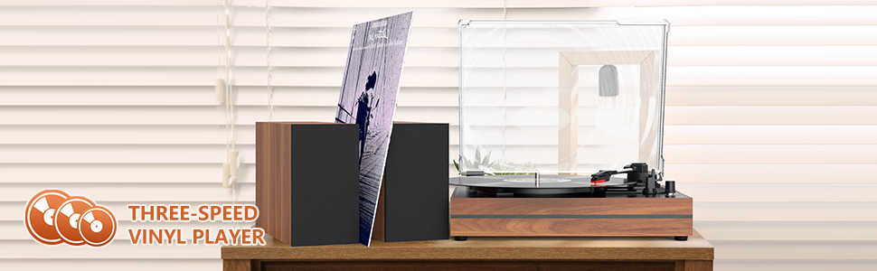 Amazon.com: Vintage Record Player with External Speakers Belt-Drive ...