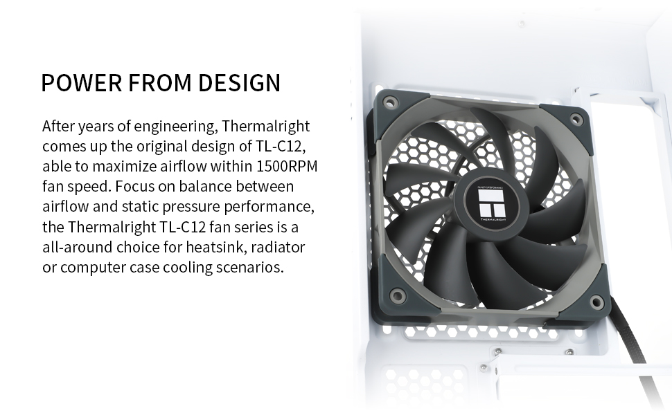 Amazon.com: Thermalright TL-C12 120mm CPU Fan, Computer case Fan, Quiet 4pin PWM PC Fan, 1500RPM ...