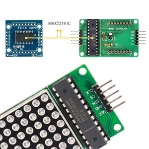 Amazon.com: ALAMSCN MAX7219 Dot Matrix Module 8x8 LED Display Modules ...