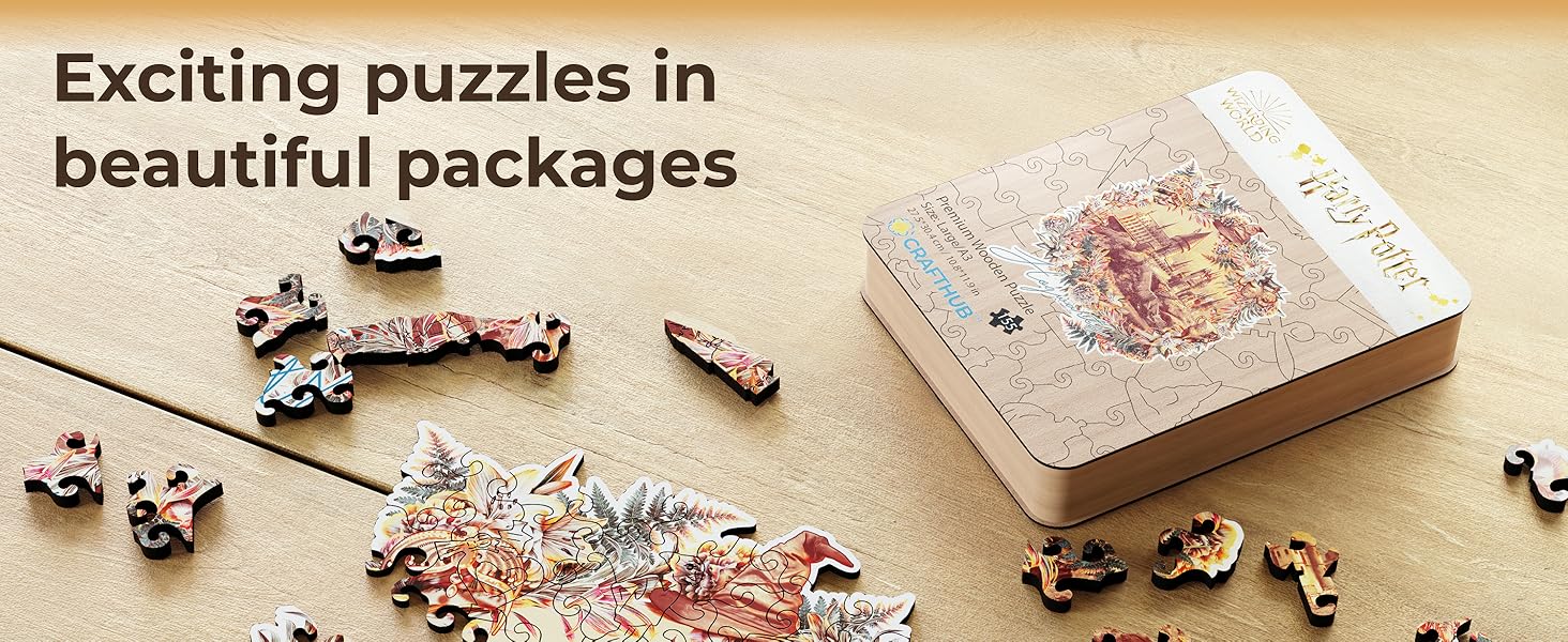 Amazon.com: CRAFTHUB Harry Potter Puzzle – A3 Hogwarts Castle – Wooden Jigsaw Puzzles for Adults ...