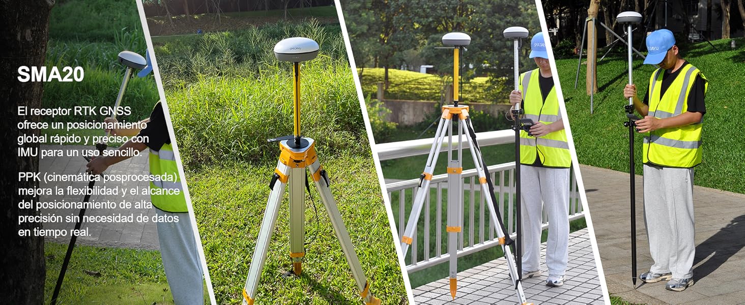SMA20 RTK Base Rover Equipo de topografía terrestre(Incluye trípode y Poste) : Amazon.com.mx ...