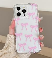 Amazon.com: QLTYPRI Compatible with iPhone 16 Pro Max Case, Cute Curly Wave Frame Clear Case for ...