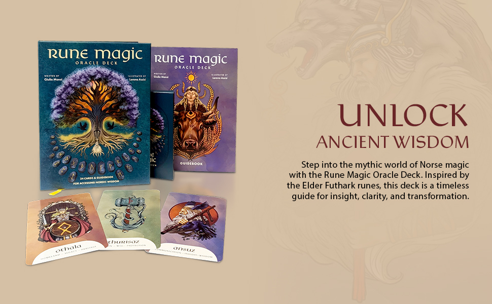 Rune Magic Oracle Deck: Colorful 24-Card Oracle Deck with Norse Symbols ...