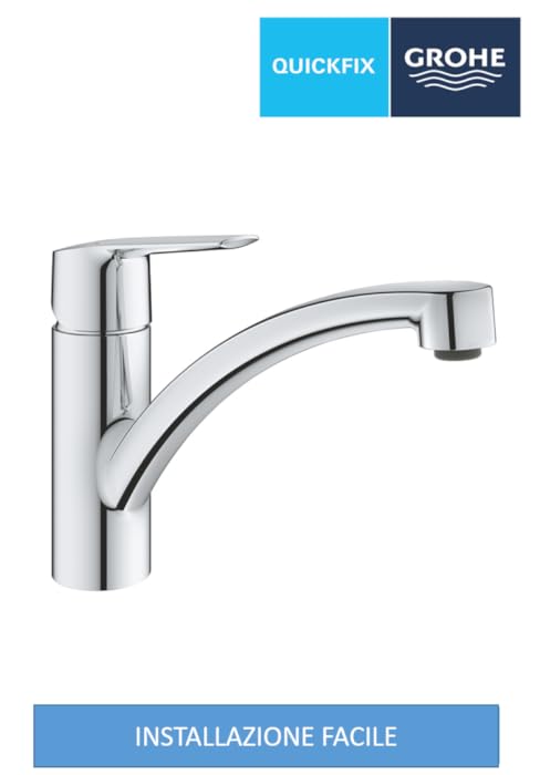 GROHE QUICKFIX Start Miscelatore Monocomando per Lavello, Cromo, Doccetta estraibile, Strumento ...