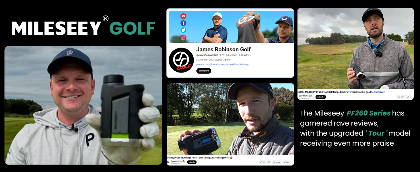 Amazon.com : MILESEEY PF260 Golf Rangefinder with Slope, Removable Battery Power, 1100 yd ...