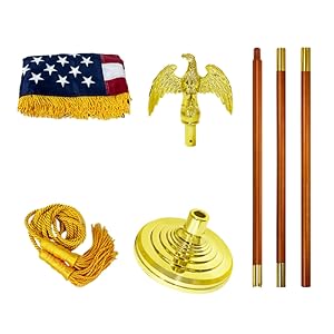 Amazon.com : Montex Indoor Flag Poles Kit, Telescoping Flag Pole with Base 8.8Ft, 3x5 FT ...