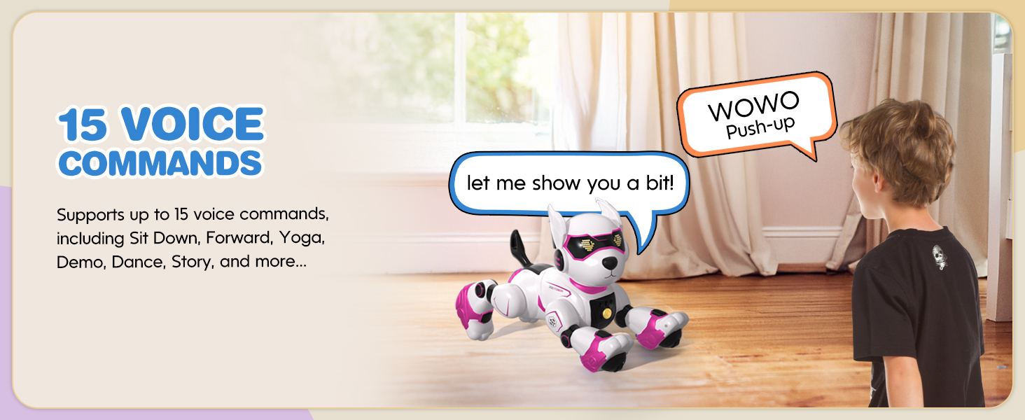 Amazon.com: HBUDS Robot Dog Toys for Kids, Remote Control Dog Robot, Voice & Touch Control ...