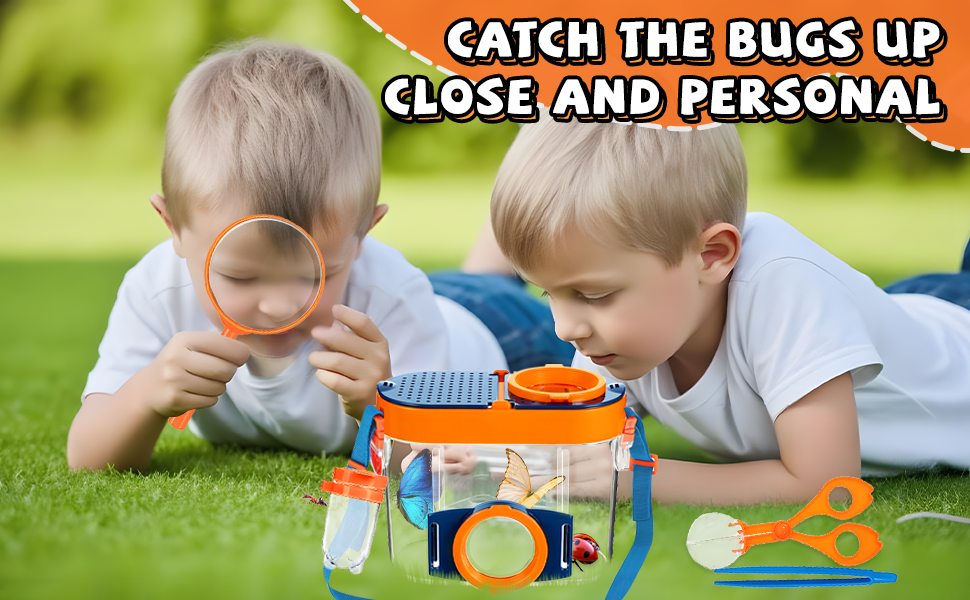 Amazon.com: Bug Catcher for Kids -Bug Catching Kit with Butterfly Net, Bug Toy Collection Box ...