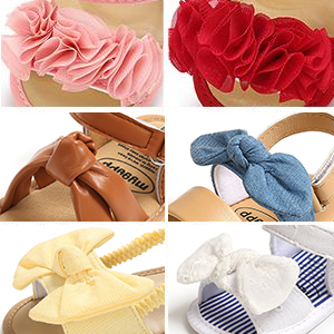 Amazon.com | COSANKIM Infant Baby Girls Summer Sandals with Flower Soft Sole Newborn Toddler ...