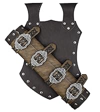 HiiFeuer Medieval PU Leather Buckle Arm Bracers, Knight LARP Retro ...