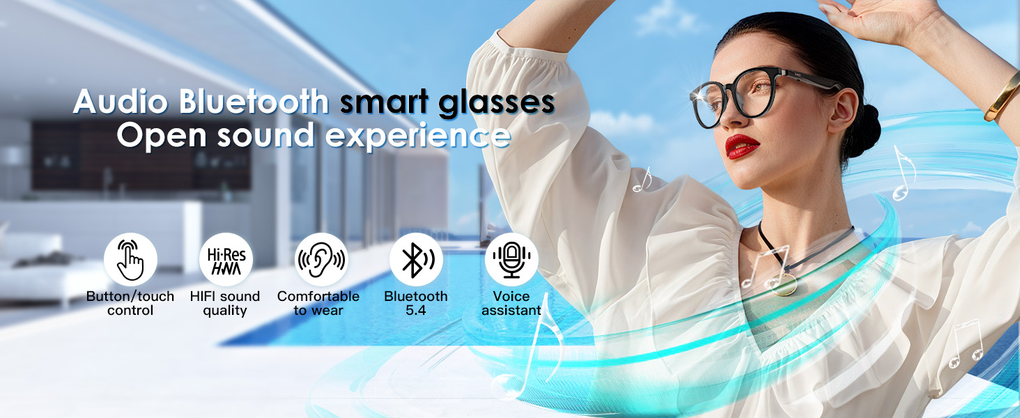 Amazon.com: GetD AI Glasses for Men & Women, Smart Glasses Powered by ChatGPT with 148-Language ...