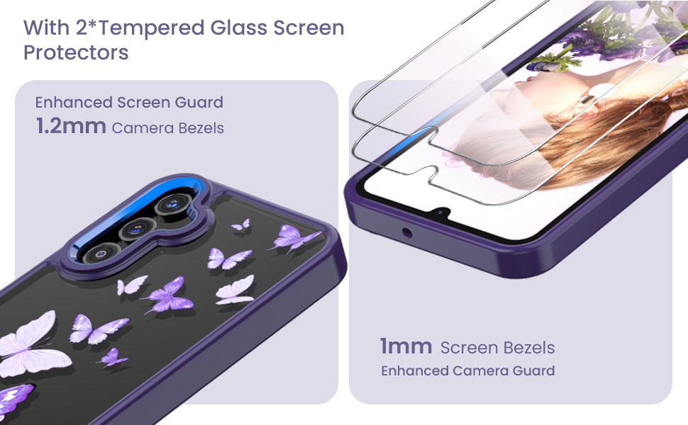 Amazon.com: DagoRoo for Samsung A15 5G Case with Tempered Glass Screen Protector, Galaxy A15 5G ...