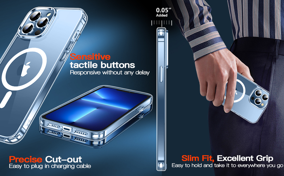 Amazon.com: Redpepper for iPhone 13 Pro Max Case,[Compatible with Magsafe][Anti-Yellowing] with ...