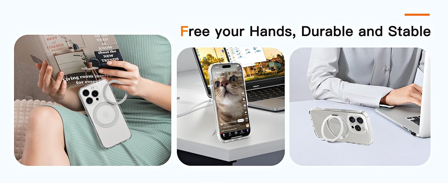 Amazon.com: COOLQO Magnetic for iPhone 16 Pro Max Case, [Compatible with MagSafe] with 360 ...