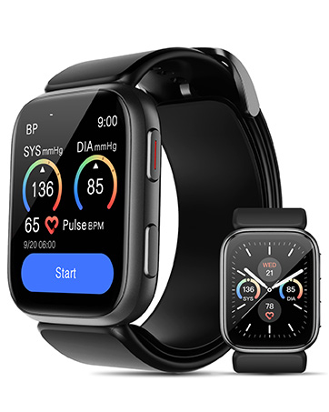 Amazon.com: Blood Pressure Watch Wrist Smartwatch with Patented Cuff, BP Monitor for Heart Rate ...