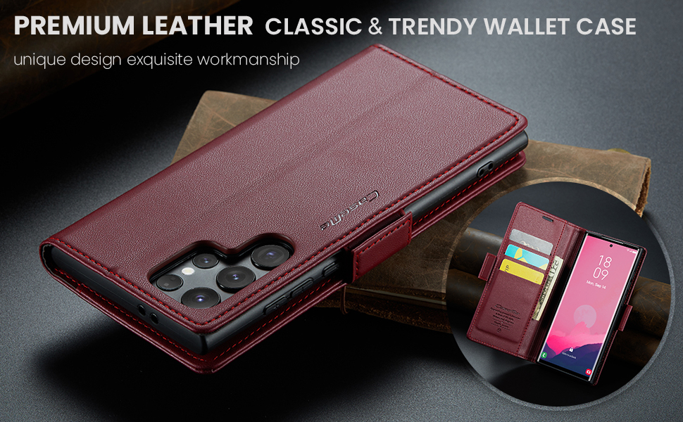 Amazon.com: SINIANL Samsung Galaxy S24 Ultra Wallet Case with RFID Blocking, Samsung S24 Ultra ...