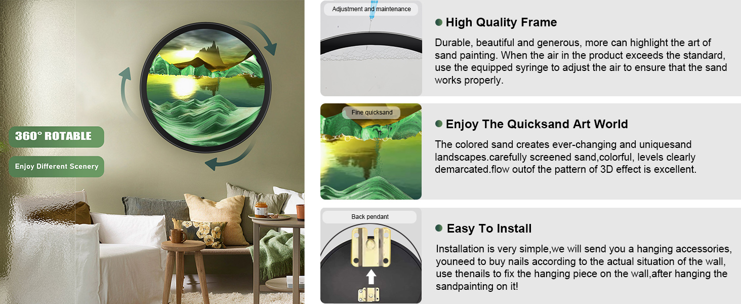 Amazon.com: Mtadmai Moving Sand Art, 3D Sand Art Pictures Deep Sea ...